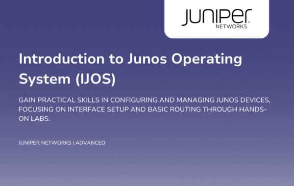 Introduction to the Junos Operating System - Datacipher