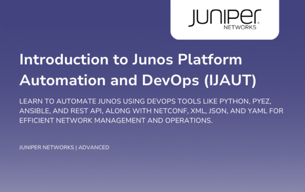Introduction to Junos Platform Automation and DevOps (IJAUT) - Datacipher Education Services