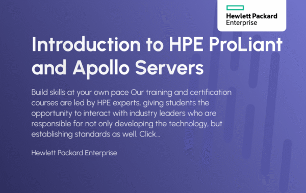 Introduction to HPE ProLiant and Apollo Servers - Datacipher